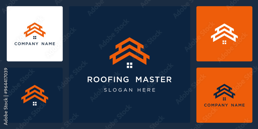 Vector of roofing master logo and icon design template, can be used in ...