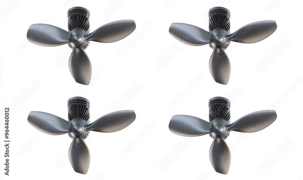 Dynamic Four-Blade Propeller Designs: Creative Abstract Marketing ...
