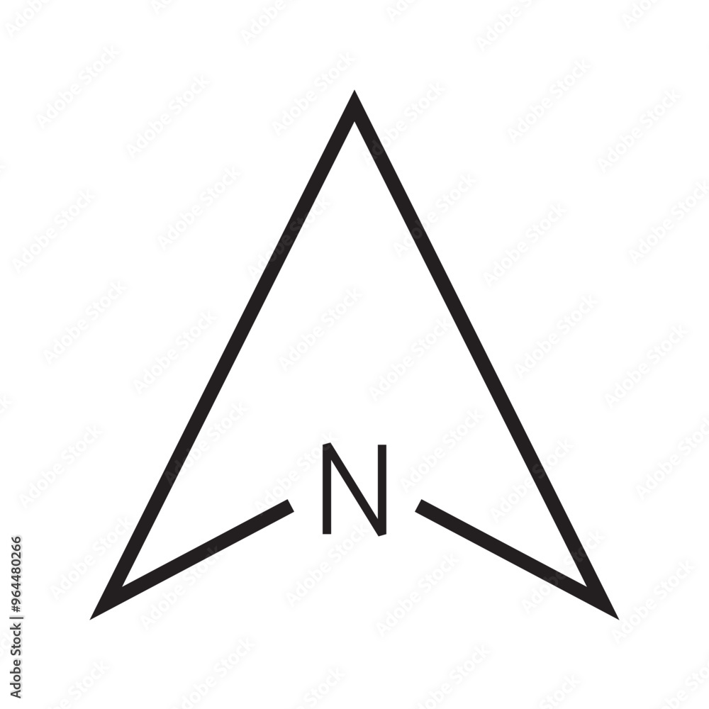 Стоковое векторное изображение «Architectural north arrow and compass ...