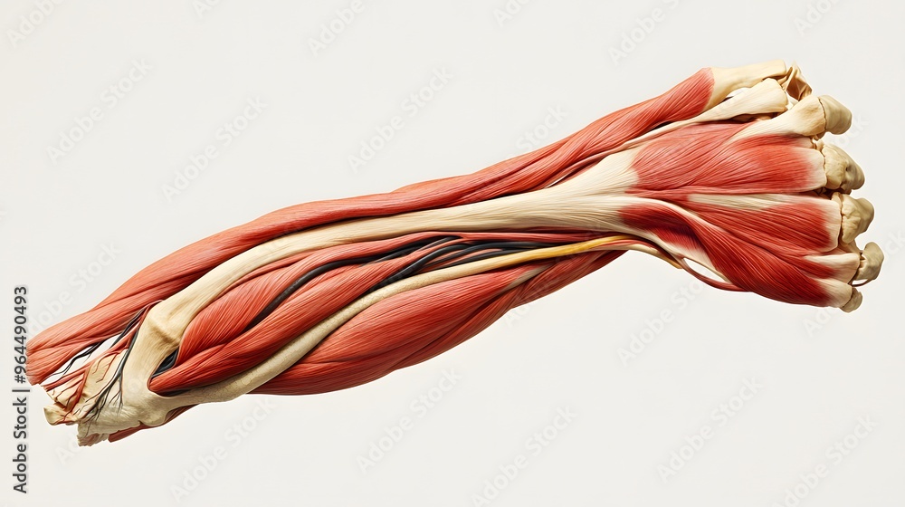 Cross-Section of the Arm Muscles: A cross-sectional view of the arm ...
