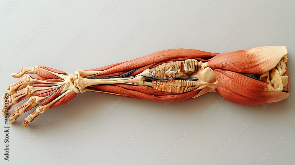Cross-Section of the Arm Muscles: A cross-sectional view of the arm ...