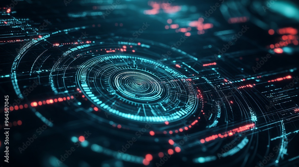 Explore a detailed illustration showcasing the intricacies of digital ...