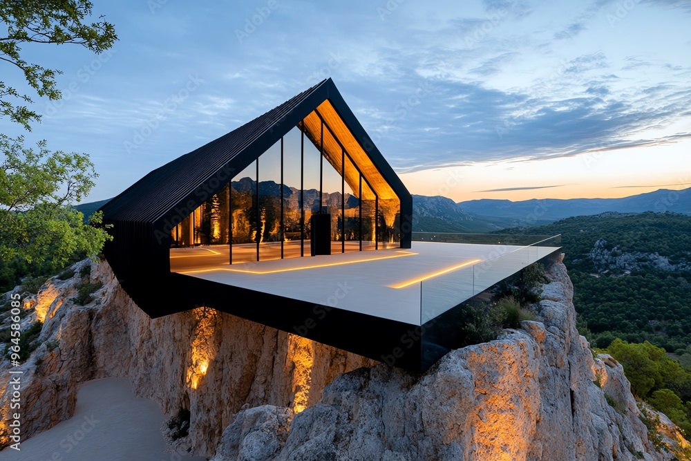 Church on a cliffside, overlooking the valley, awe-inspiring views ...