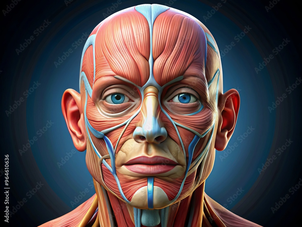 anatomy of face muscles facial expressions Stock Illustration | Adobe Stock