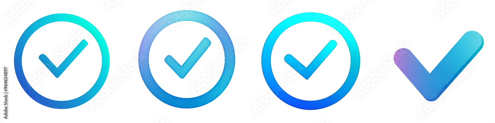 Confirmation clipart collection, symbol, logos, icons isolated on ...