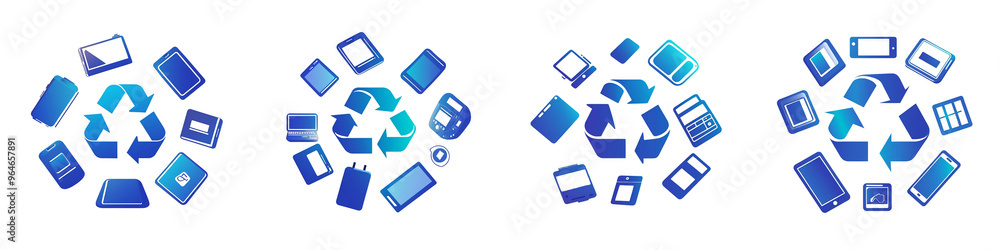 E-Waste clipart collection, symbol, logos, icons isolated on ...