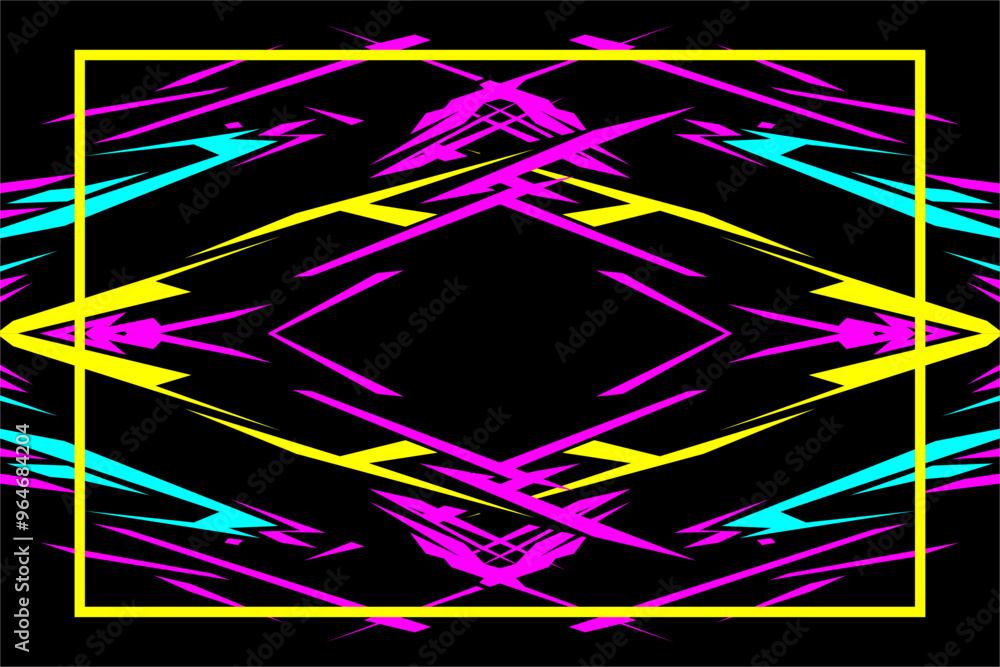 Vector car sticker design. Racing backgrounds for vinyl wrap, race cars ...