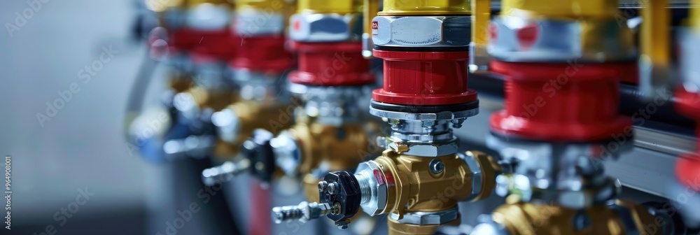 Fire truck hose connections equipped with control valves essential for ...
