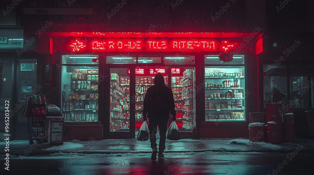 “A Cinematic Still of an Urban Gang Member in a Dark Alley ...