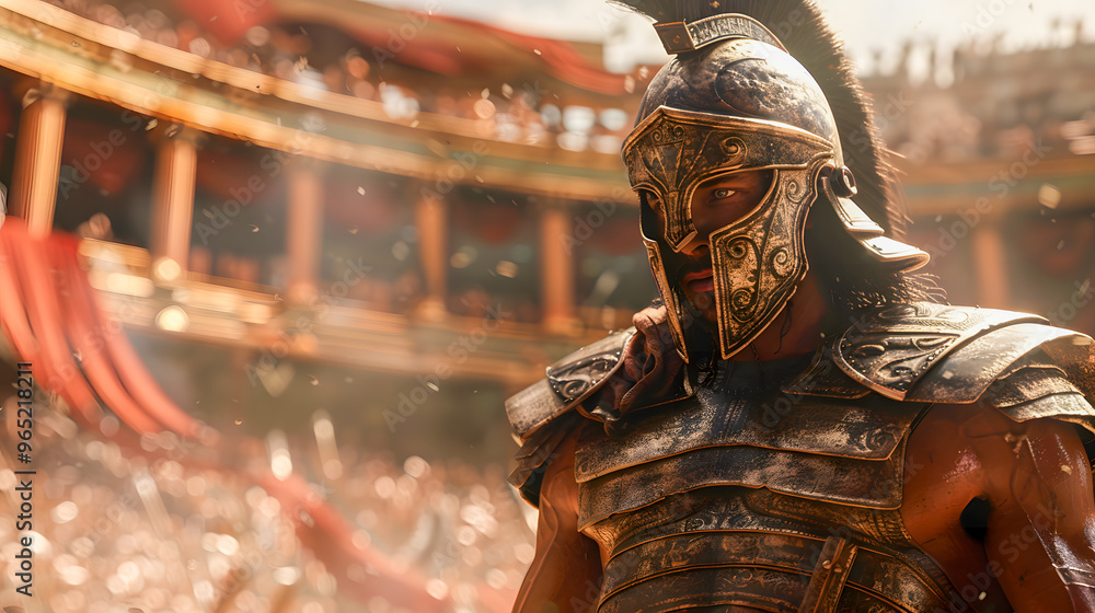 Roman gladiator inside the coliseum, Gladiator inside battle arena ...