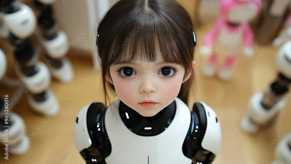 Hyper-realistic humanoid doll with lifelike eyes and features, Uncanny ...