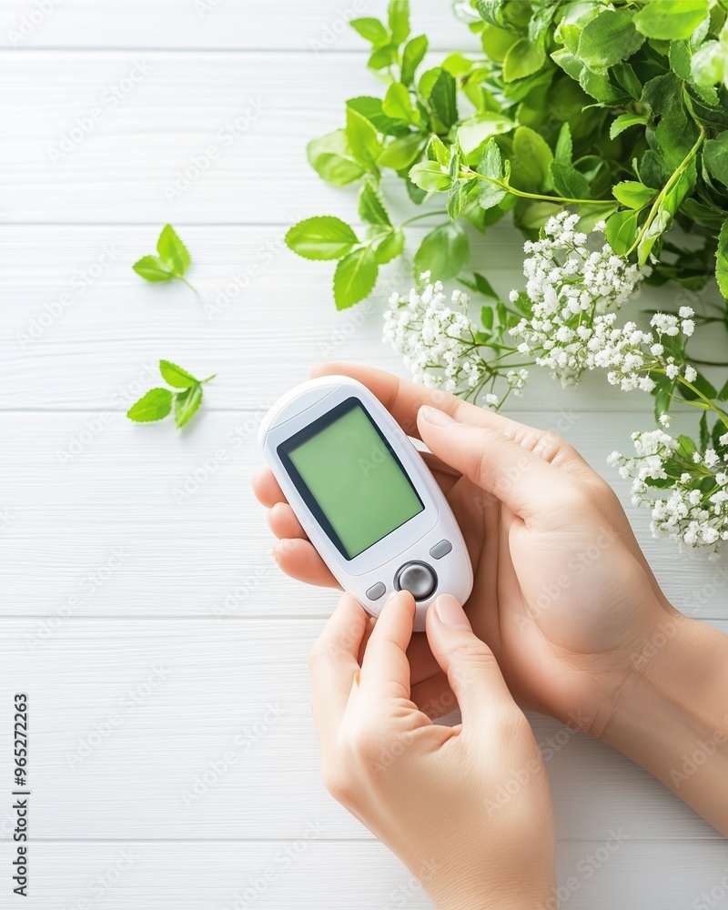 Glucose meter test for diabetes with a digital blood glucose meter ...