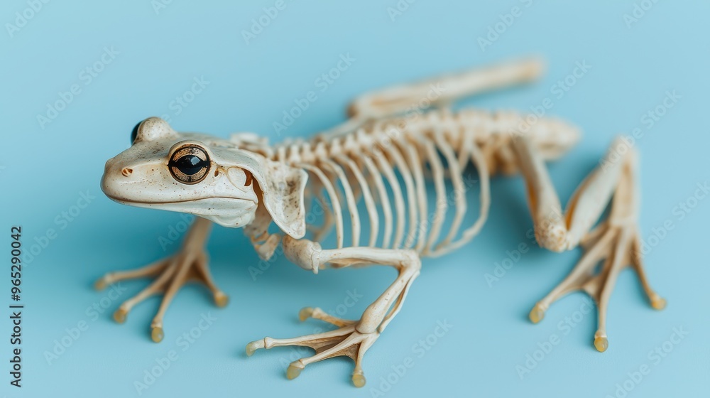 Detailed Frog Bone Anatomy - Amphibian Skeleton Scientific Reference ...