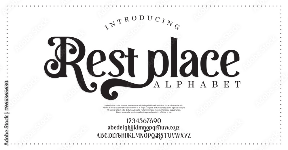 Elegant wedding alphabet letters font and number. Typography classic ...