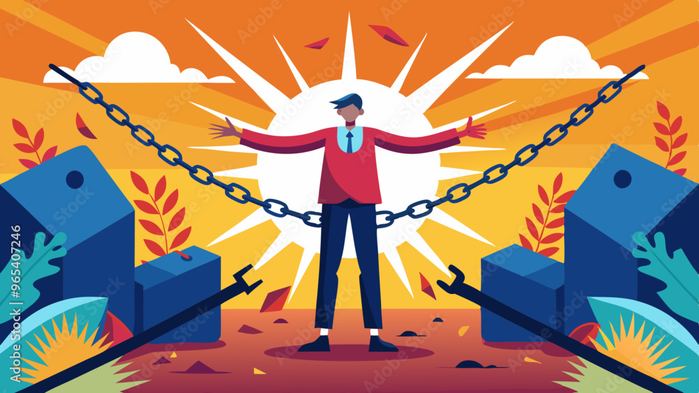 Breaking the Stigma: A powerful illustration showing the breaking of ...