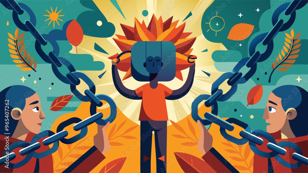 Breaking the Stigma: A powerful illustration showing the breaking of ...