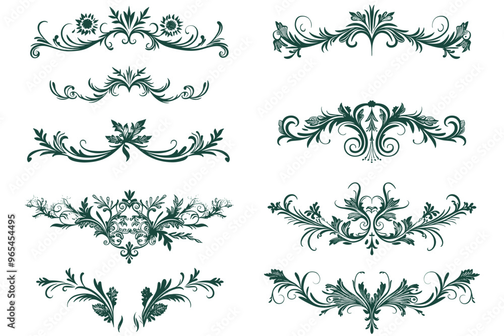 Decorative Dividers and Separators Set for Text and Page Layout Design ...