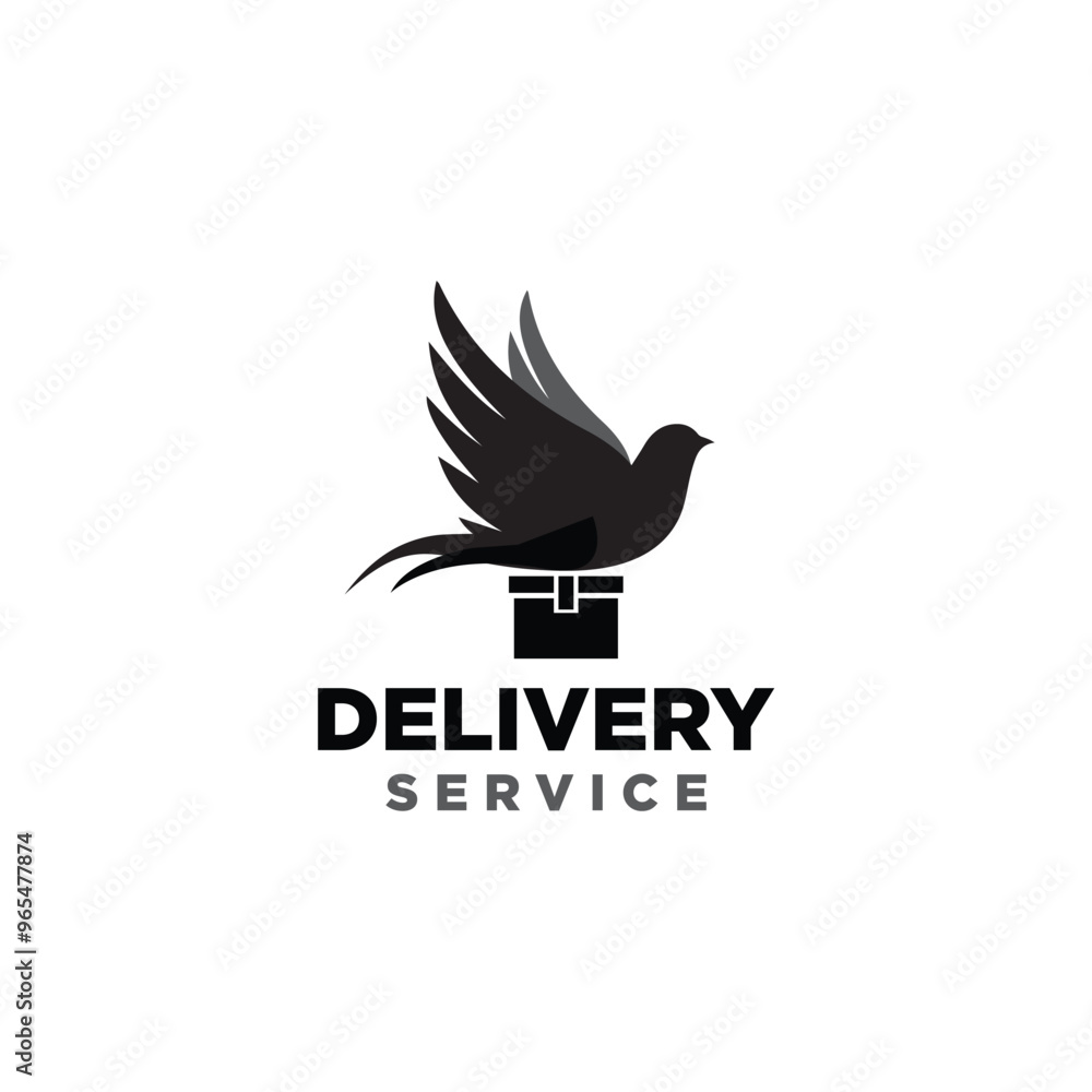 Delivery Bird Logo Vector Symbols Modern Stock Vector | Adobe Stock
