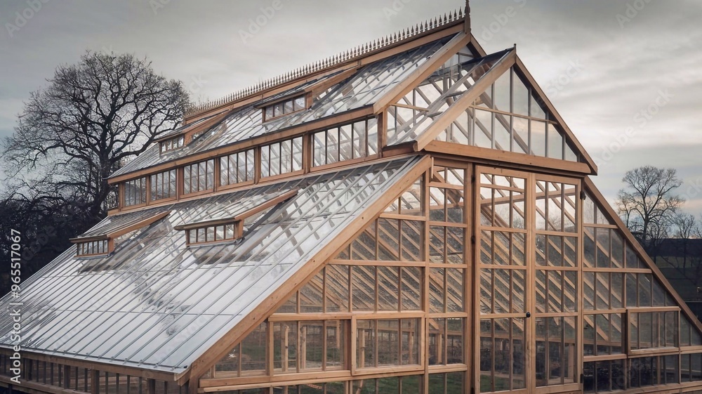 Building a large wooden greenhouse for vegetable cultivation Timber ...