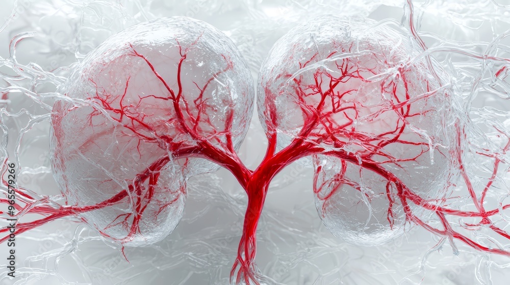 Stock-Illustration „Symmetry in the Renal Circulation, Analyze how the ...