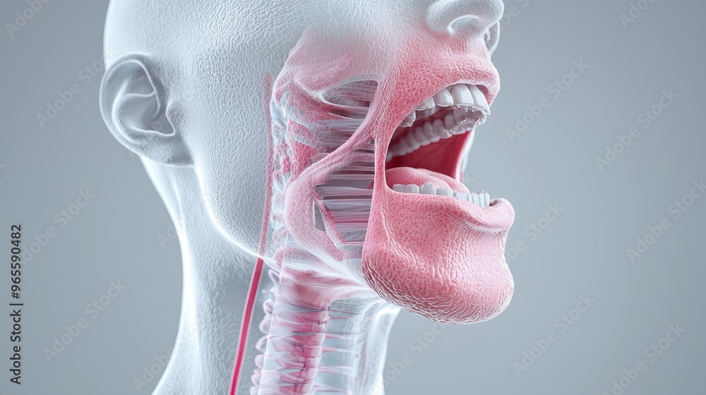Illustration Stock Symmetry in the Pharynx and Esophagus, Explore how ...