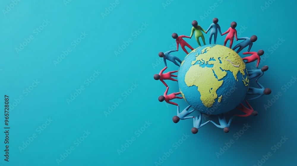 Hand-in-Hand Across the Globe: A 3D Symbol of Global Unity, Peace, and ...