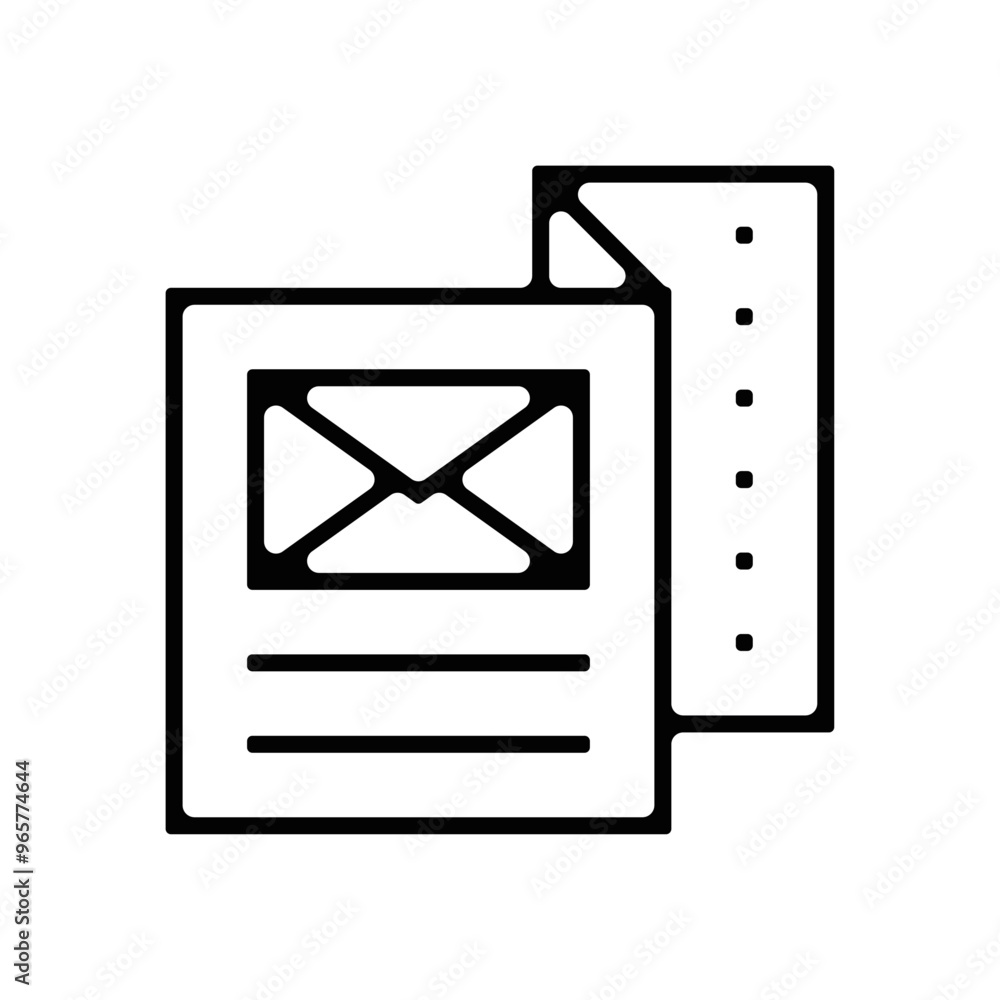 ensemble picto icones symbole depliant brochure publicite trace Stock ...