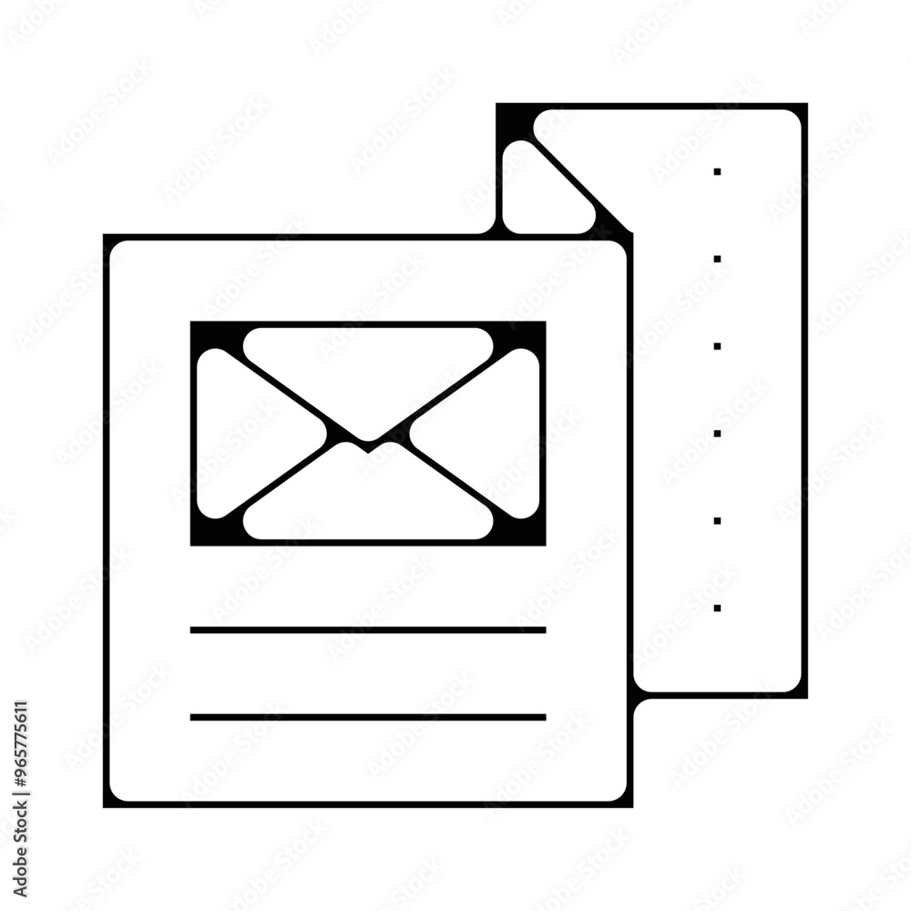 picto icones symbole brochure depliant publicite flyer Stock Vector ...