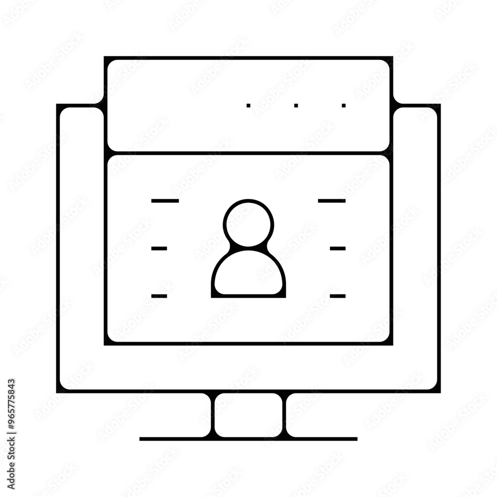 picto icones symbole profil en ligne Stock Vector | Adobe Stock