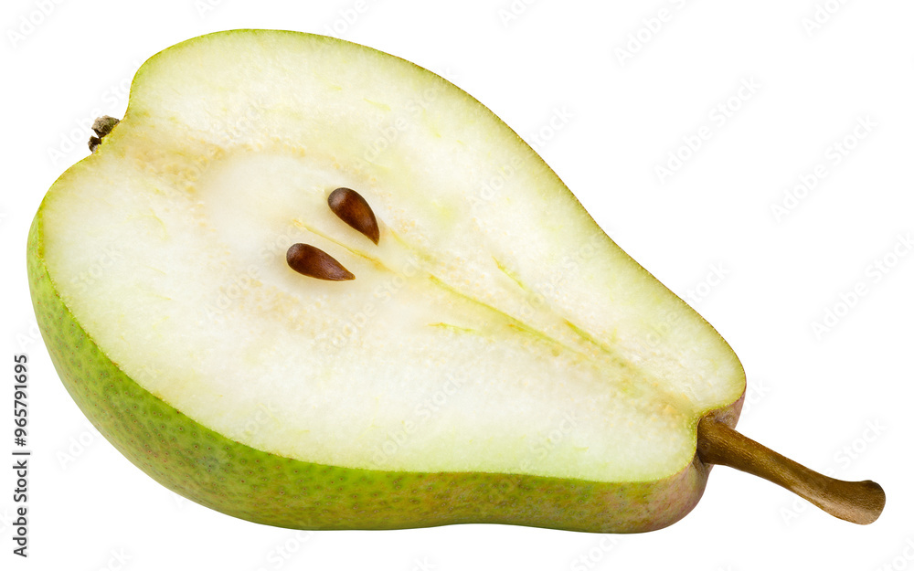 Pear half isolated png. Green pear half on transparent background. PNG ...