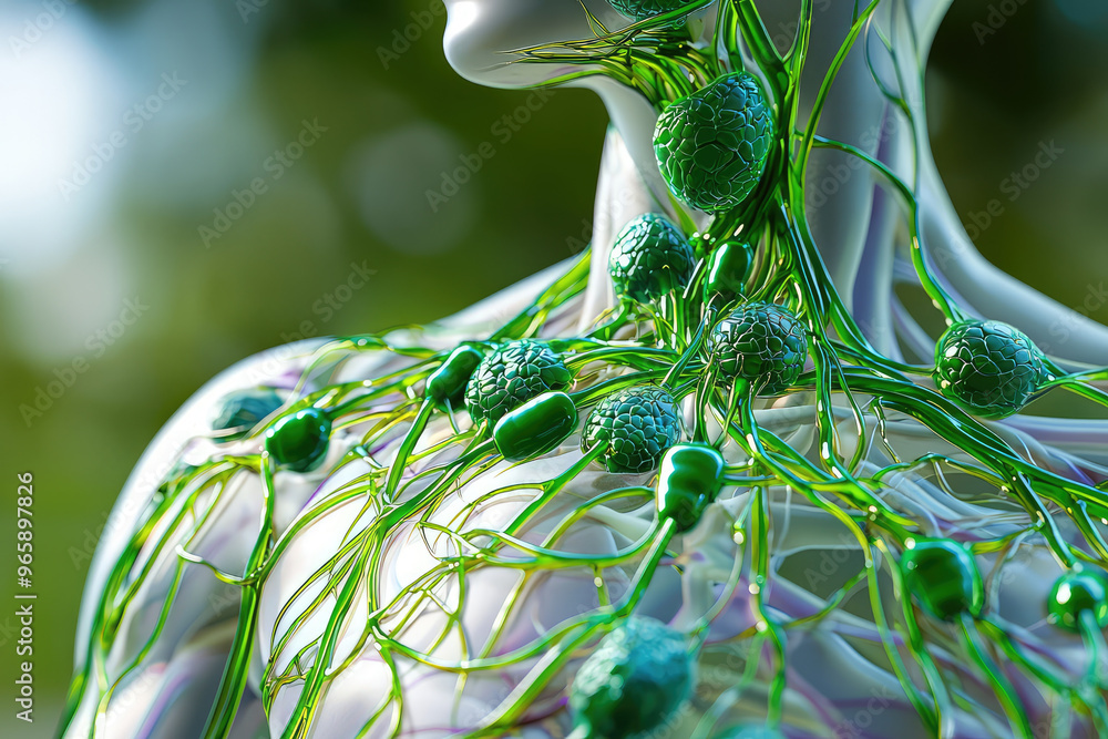 lymphatic system is crucial part of human body, featuring lymph nodes and vessels that play ...