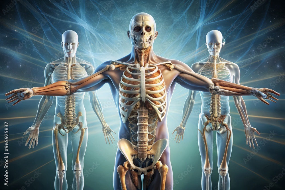 human anatomy skeletal system illustration technical detailed ...