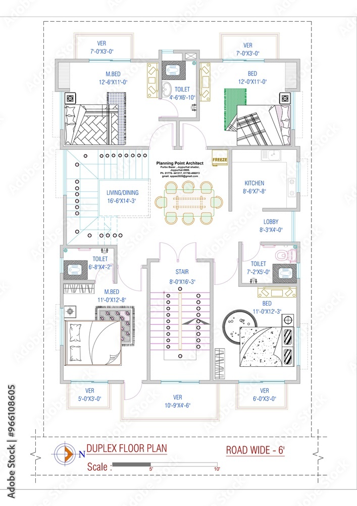 Architectural Floor plan Typical Autocad Floor Plan, 2D Drawing, House ...
