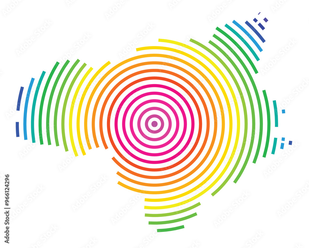 Symbol Map of the Prefecture Tokushima (Japan) showing the territory ...