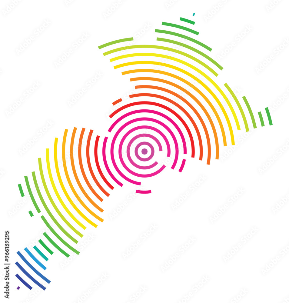 Vector de Stock Symbol Map of the Departement Haute-Garonne (France ...
