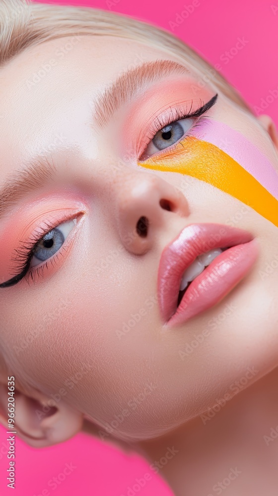 Explain how the color palette of the makeup products in the image can ...