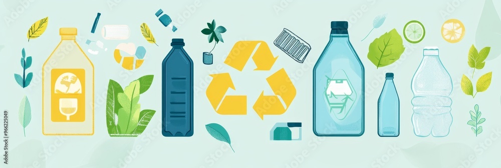 Infographic showing the plastic recycling life cycle from waste to ...