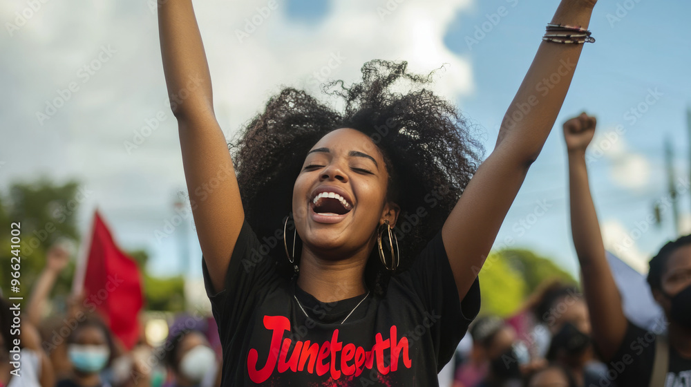 "Juneteenth", celebrated on June 19th, marks the day enslaved African ...