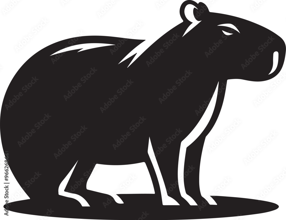 Capybara vector on transparent background for digital content, t-shirts ...