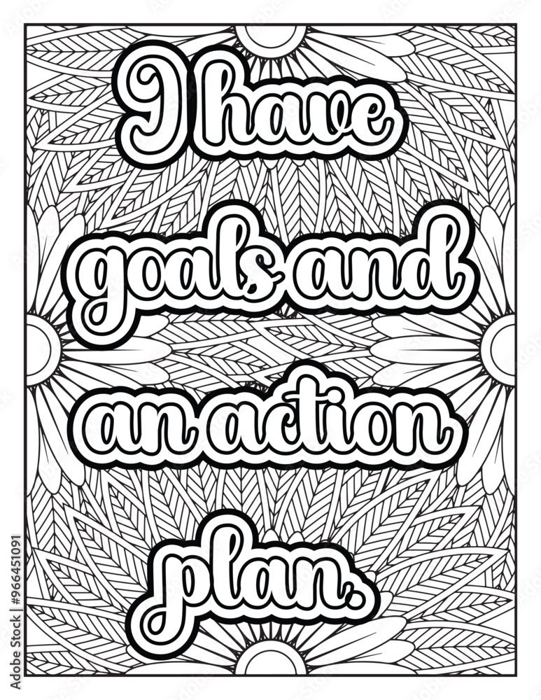 Vektor Motivational quotes coloring page. Inspirational quotes coloring ...