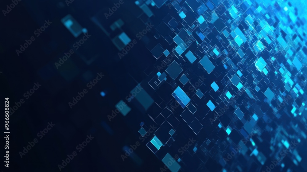 Background Abstract for Blue colored Tech Finance Fintech Pixel Pattern ...