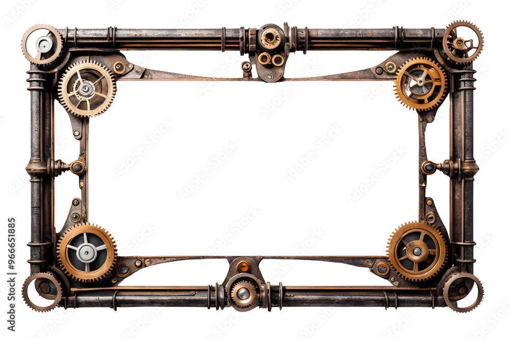Steampunk border frame PNG transparent background Stock Illustration ...