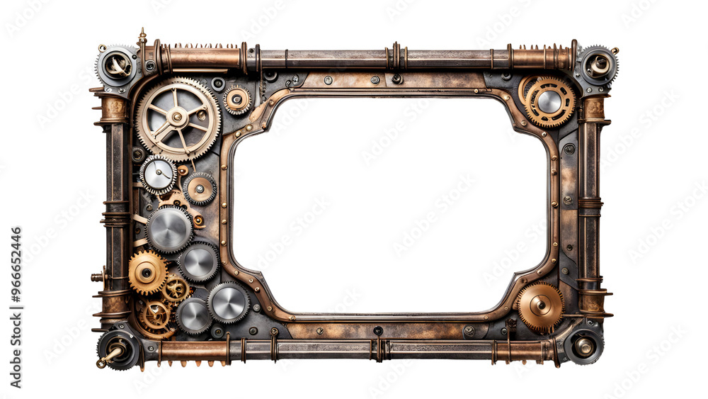 Steampunk border frame PNG transparent background Stock Illustration ...