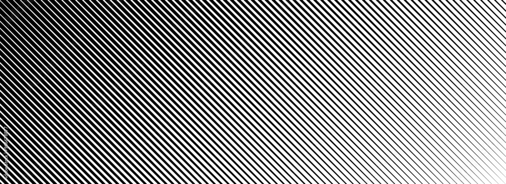 Oblique line halftone gradation texture. Fading diagonal stripe ...