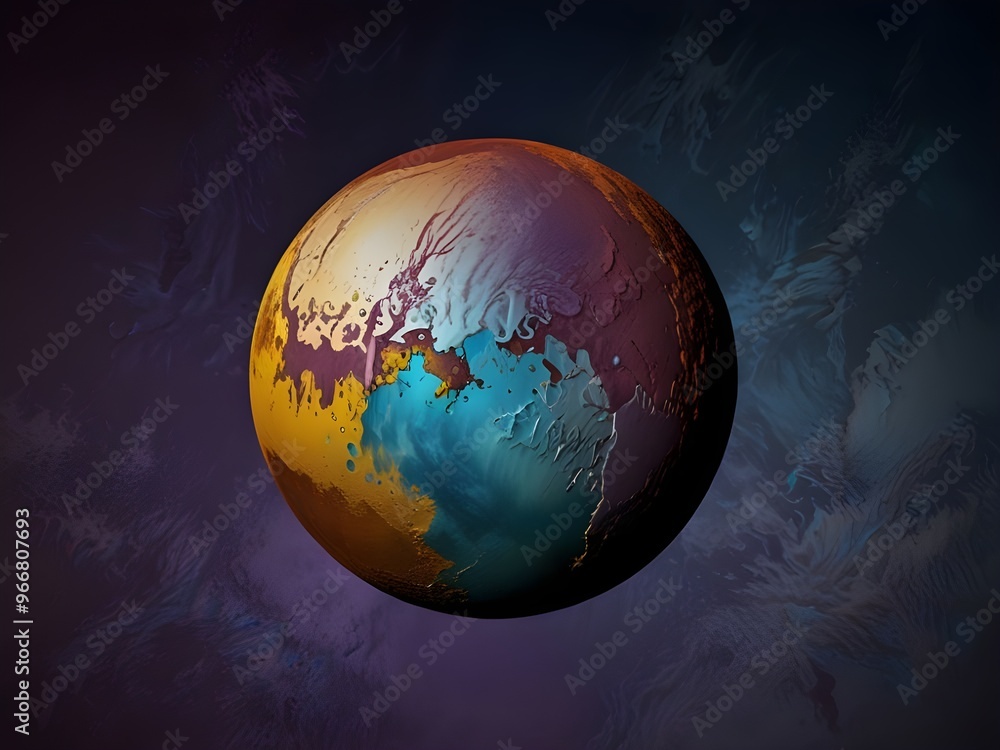 Display a detailed temperature map of Pluto’s surface, using vibrant colors to indicate ...