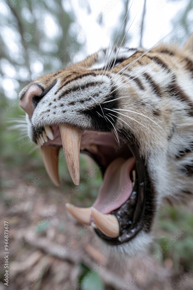 Ancient predator: saber-toothed tiger, formidable creature of ...