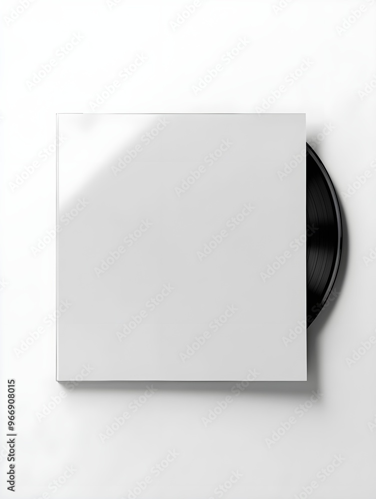 mockup of a blank vinyl album cover sleeve isolated with a clipping ...