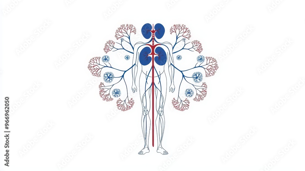 Anatomy of the Human Urinary System: Educational Diagram of Kidneys ...