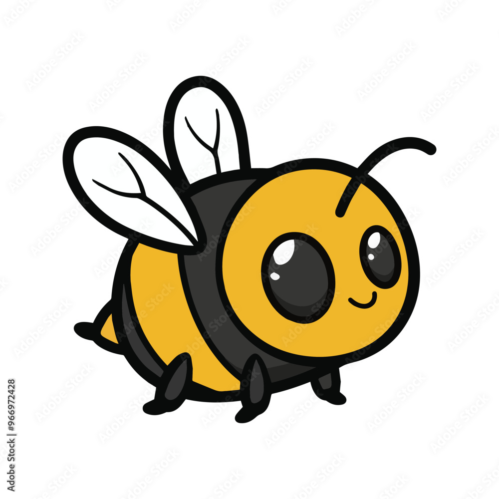 Queen bee isolated - Cute Bee Clipart - Bee Insect Vector Illustration ...