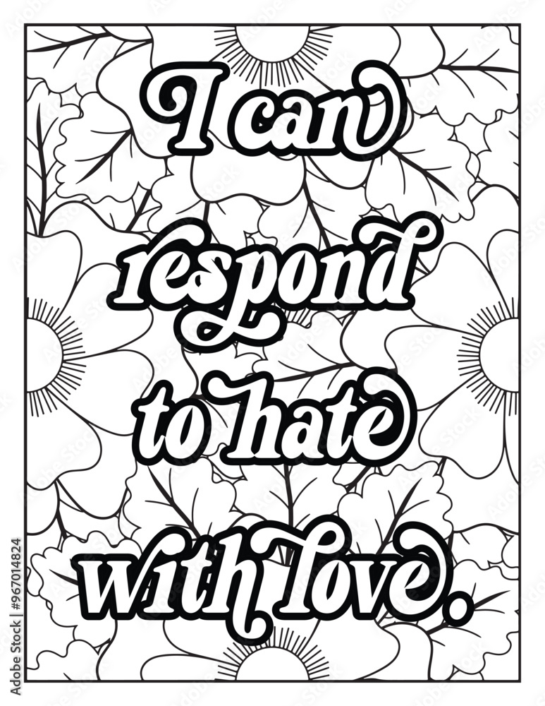 Positive quote coloring page for kids. Motivational Swear word ...